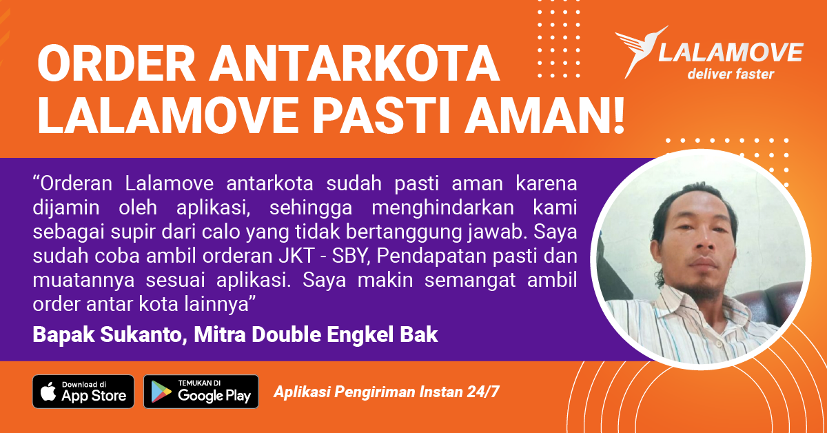 Potongan Komisi Pesanan Antarkota | Lalamove Indonesia